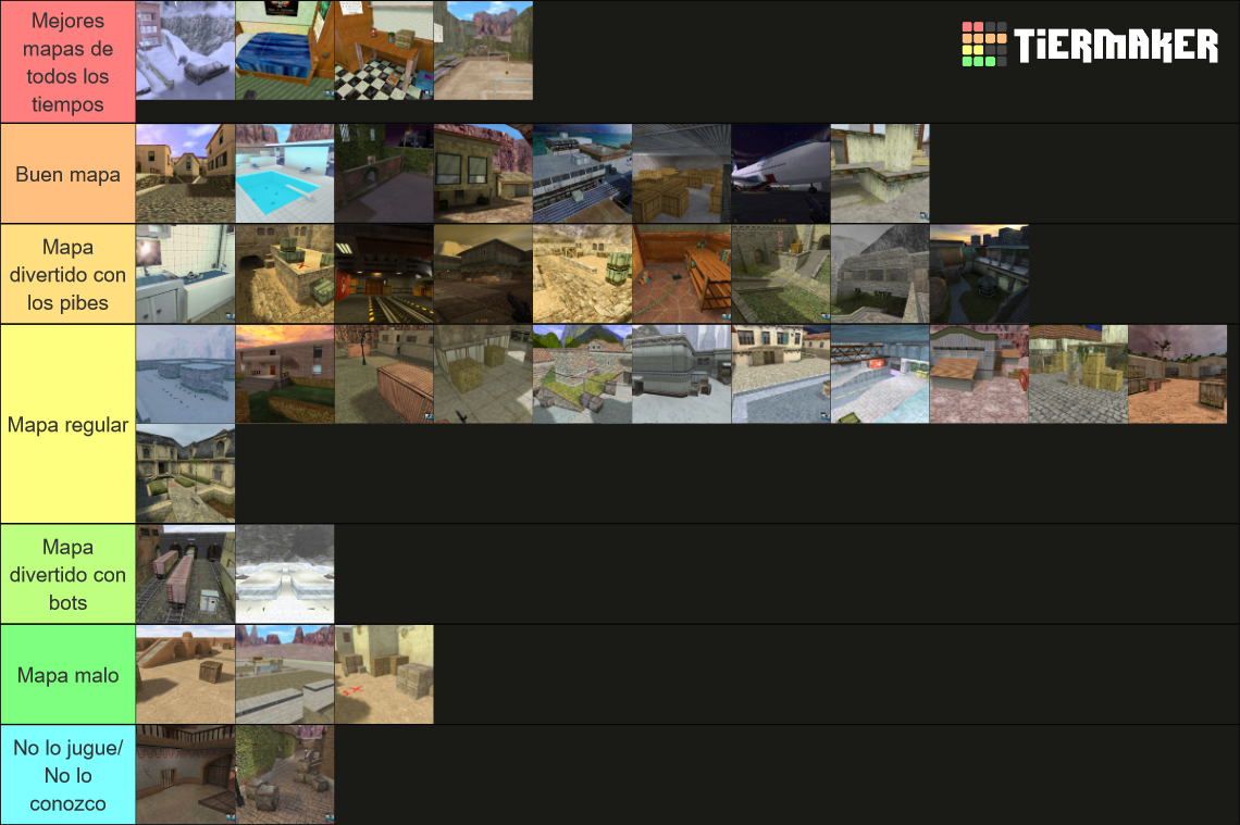 Counter Strike 1.6 Maps Tier List (Community Rankings) - TierMaker