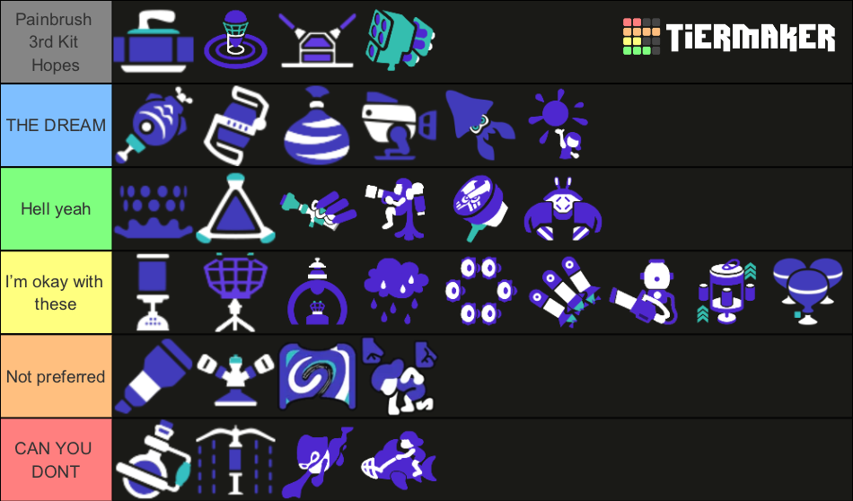 Splatoon3 Sub and Special Tier List (Community Rankings) - TierMaker