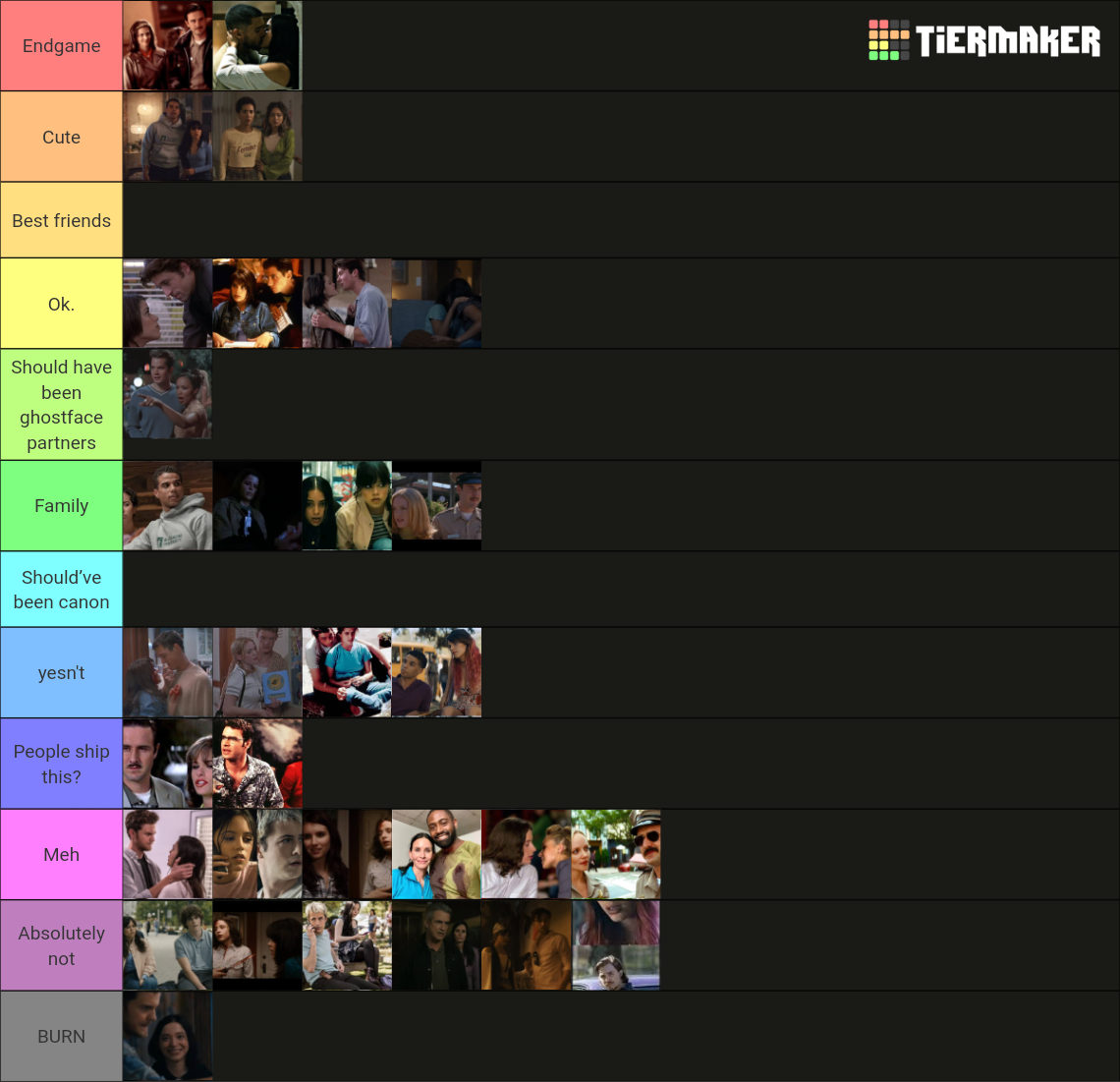 Scream Ships including Family Ranking (Scream-Scream VI.) Tier List ...