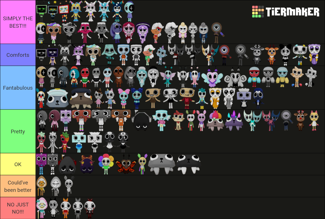 Dandy's World Skins (As of Brusha/Dyle update) Tier List (Community ...