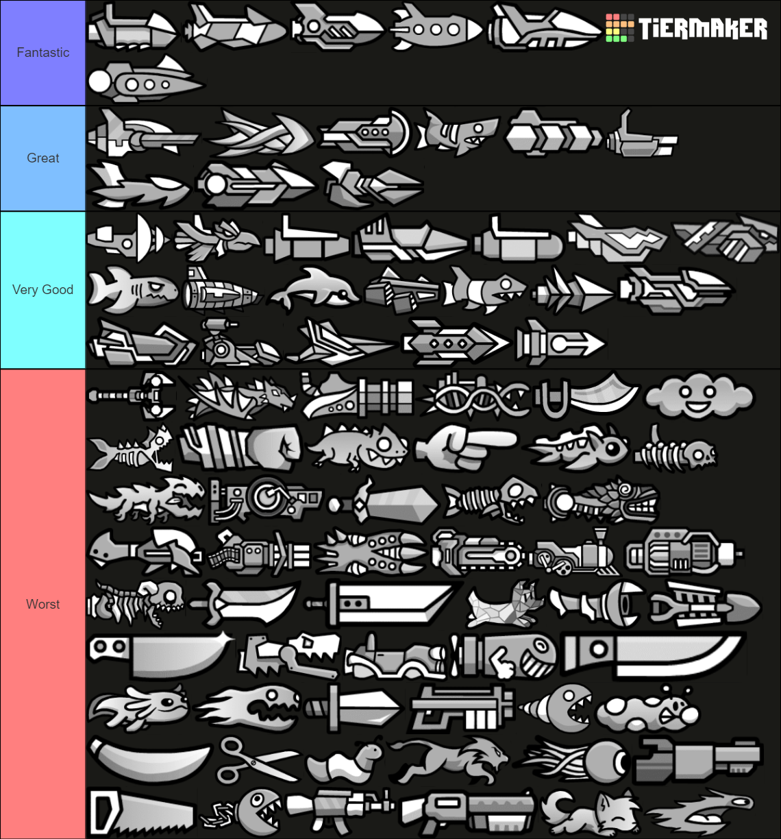 Geometry Dash Ships [2.21, UPDATED FOR 2.205] Tier List (Community ...