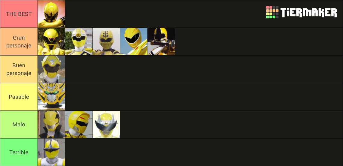Super Sentai & Power Rangers Yellows (1975-2023) Tier List (Community ...