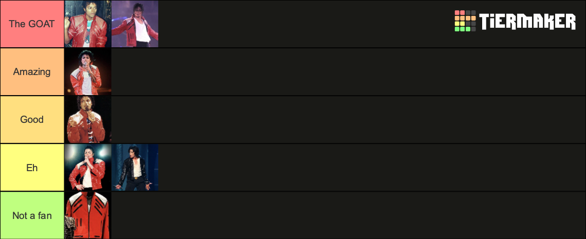 Michael Jackson on stage Beat It jackets Tier List (Community Rankings ...