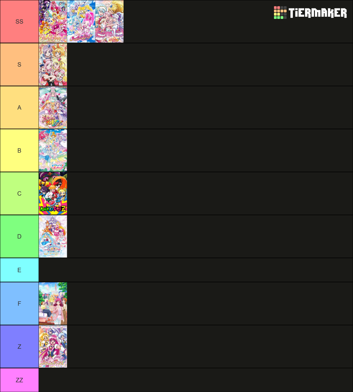 Toei Mahou Shoujo / Magical Girl Anime Series Tier List (Community ...