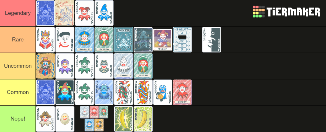Balatro - Shipping Tier List (Community Rankings) - TierMaker