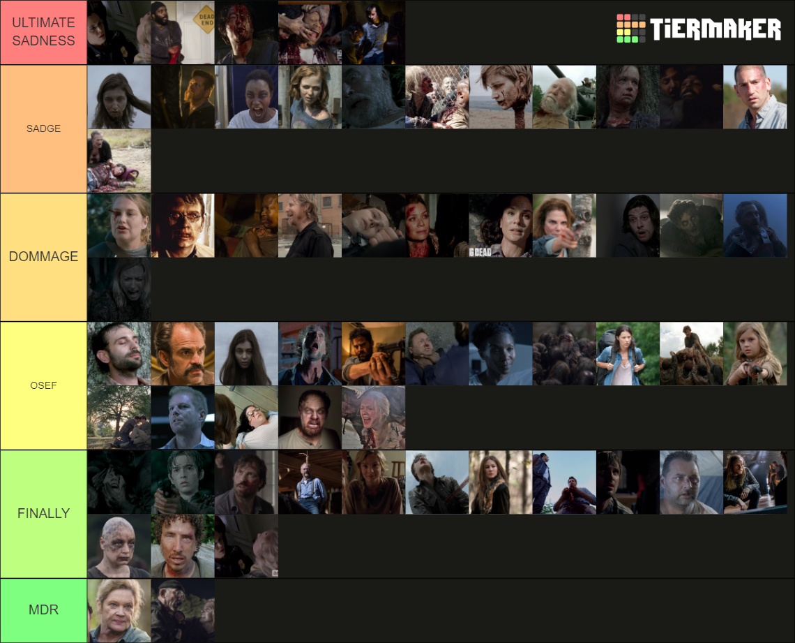 The Walking Dead Death Ranking Tier List (Community Rankings) - TierMaker