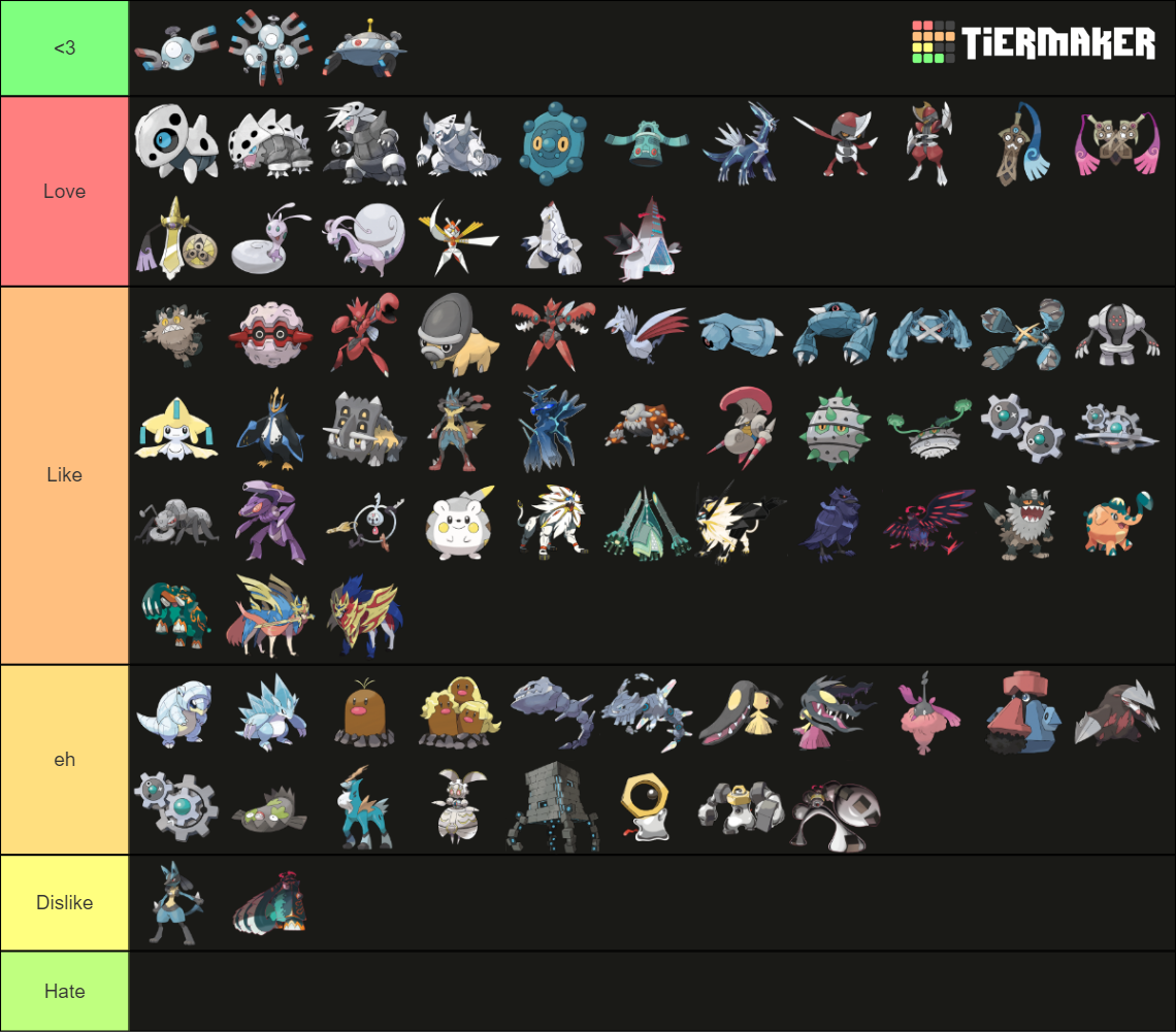 Steel-type Pokémon Tier List (Community Rankings) - TierMaker