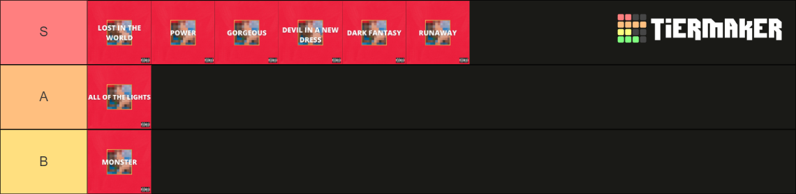 MBDTF Songs Ranked Tier List (Community Rankings) - TierMaker