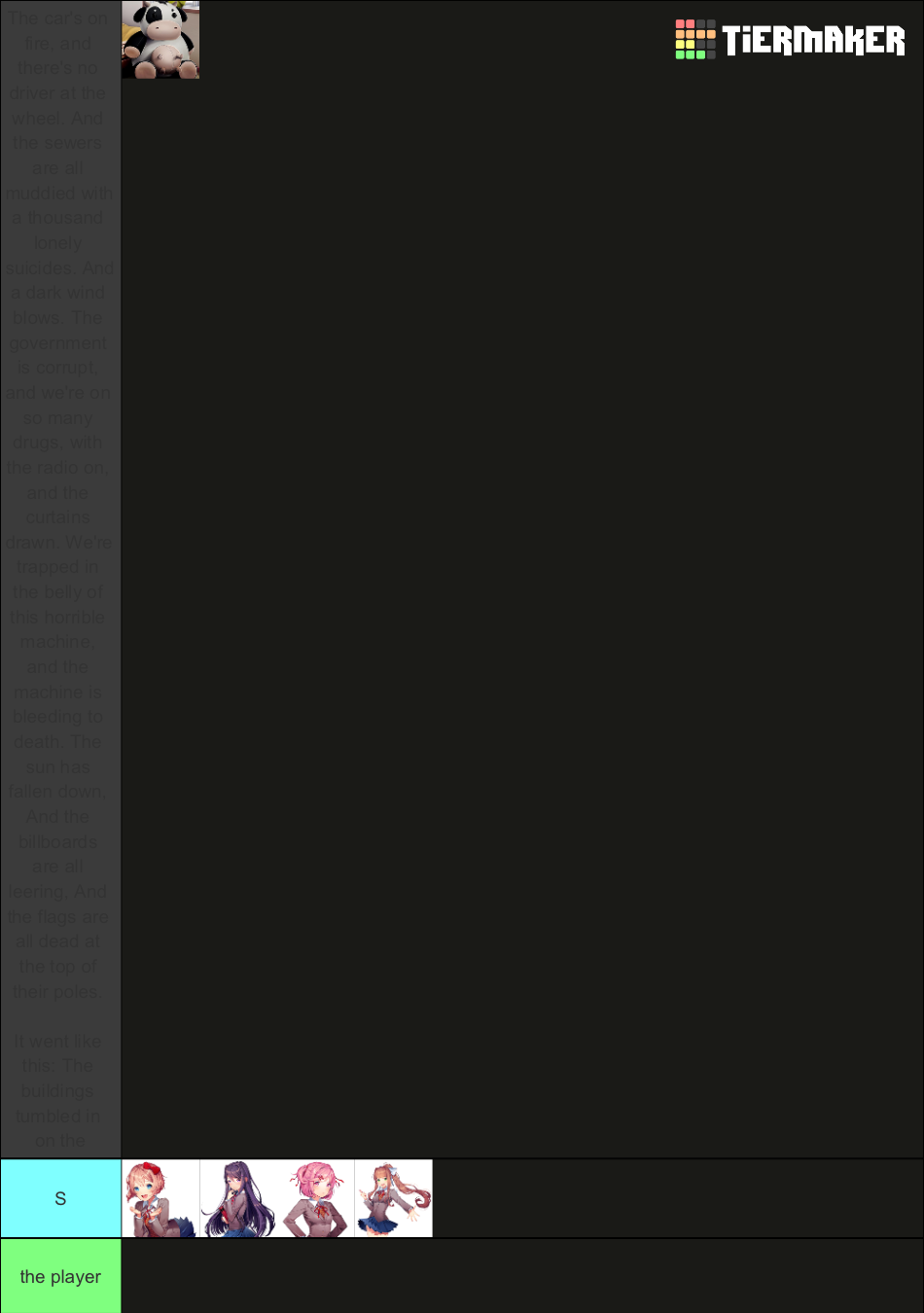 DDLC Character Tier List (Community Rankings) - TierMaker