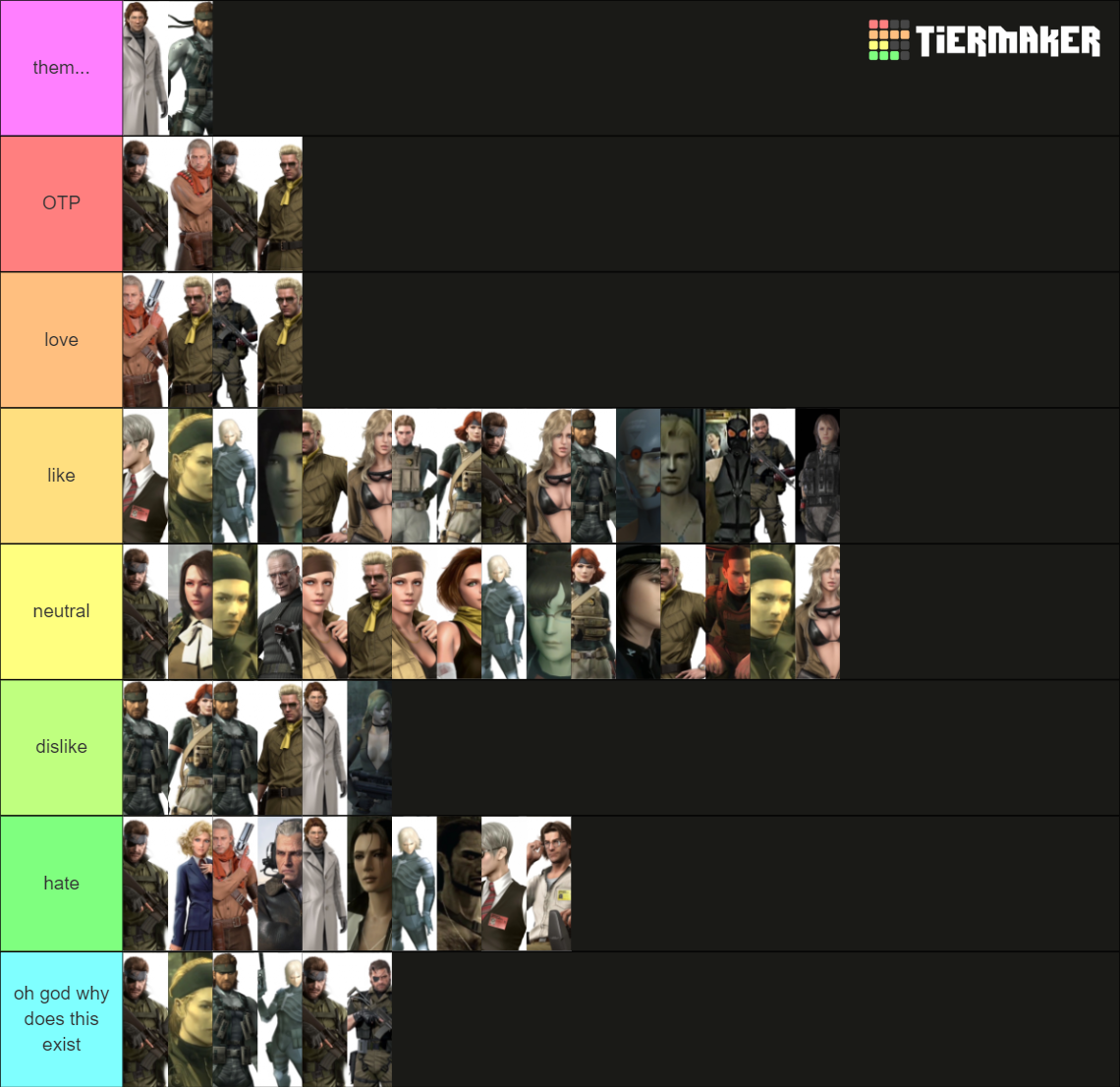 mgs ship Tier List (Community Rankings) - TierMaker