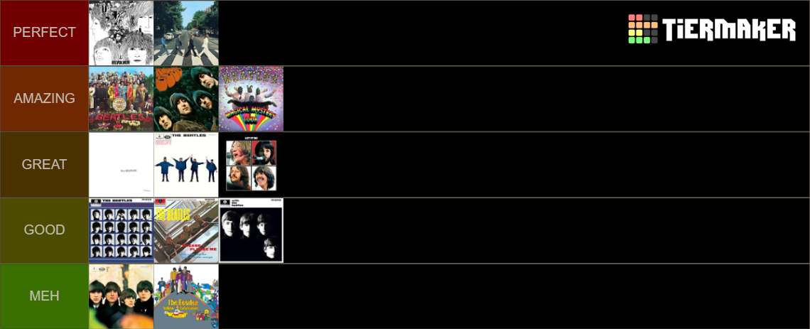 Beatles Albums Tier List (Community Rankings) - TierMaker