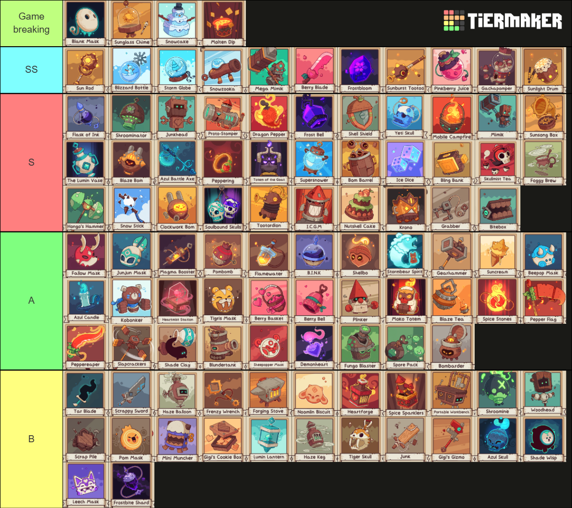 Wildfrost all cards Tier List (Community Rankings) - TierMaker