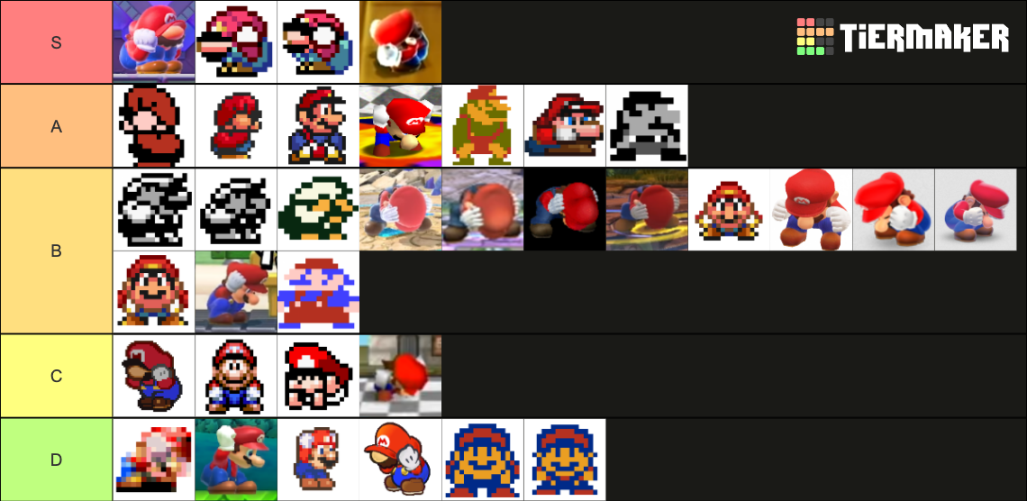 Mario Crouching Tier List (Community Rankings) - TierMaker