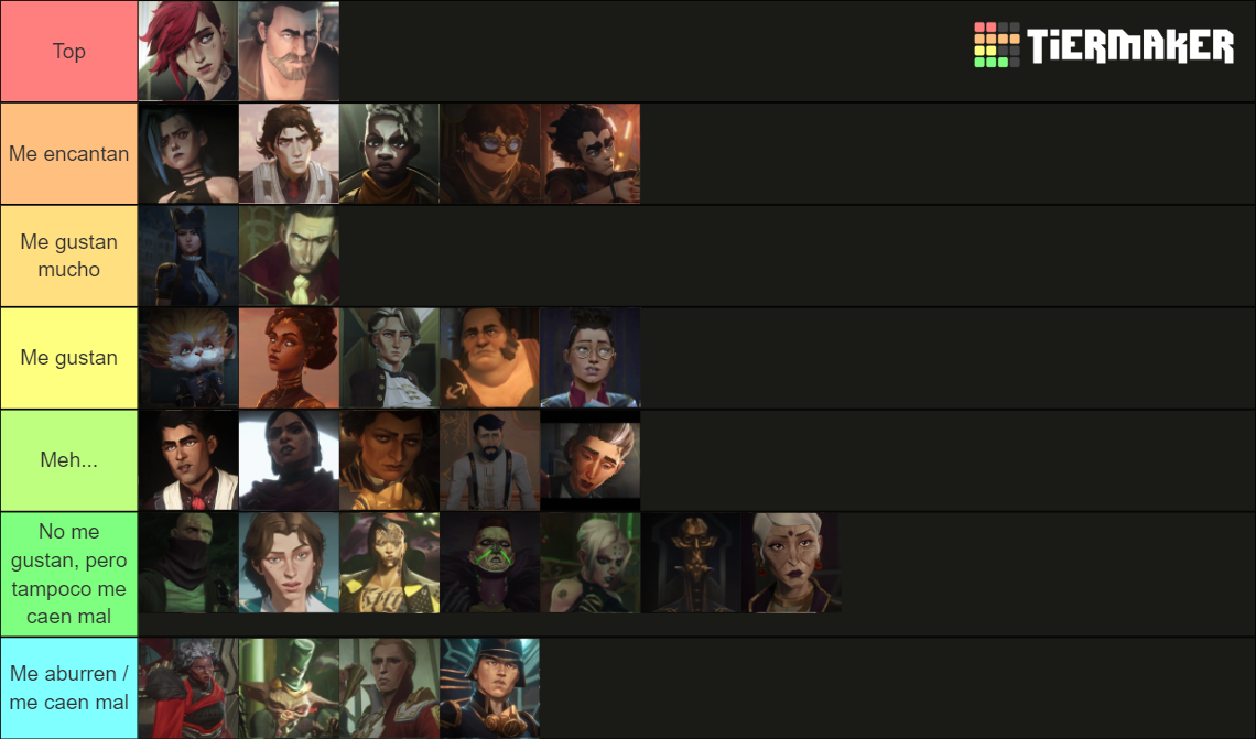 Arcane Characters Tier List (Community Rankings) - TierMaker