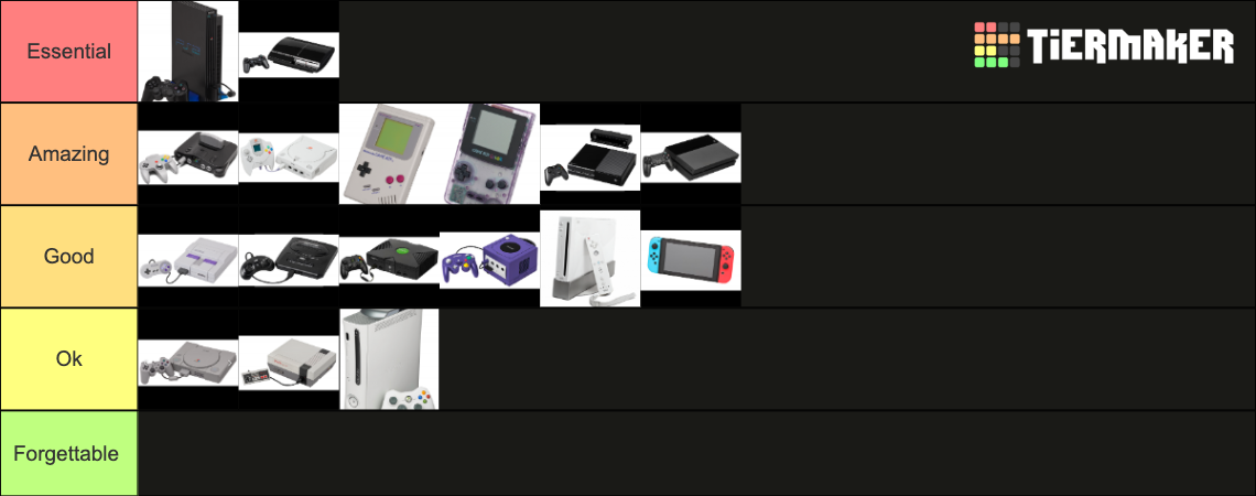 Every single video game console Tier List (Community Rankings) - TierMaker