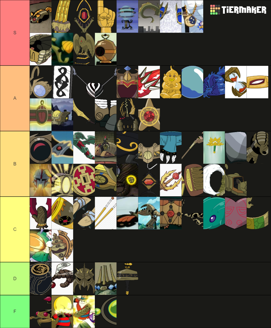 Xiaolin Showdown: Shen Gong Wu Tier List (Community Rankings) - TierMaker