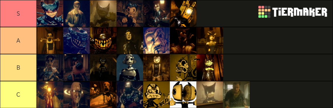 Bendy THE SERIES Characters Tier List (Community Rankings) - TierMaker