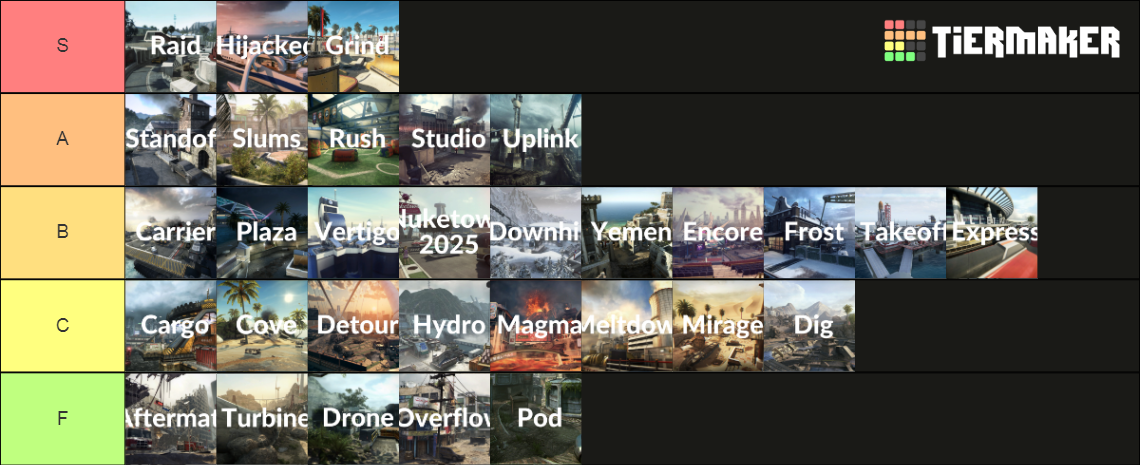 Call of Duty Black Ops II Multiplayer Maps (with DLC) Tier List ...