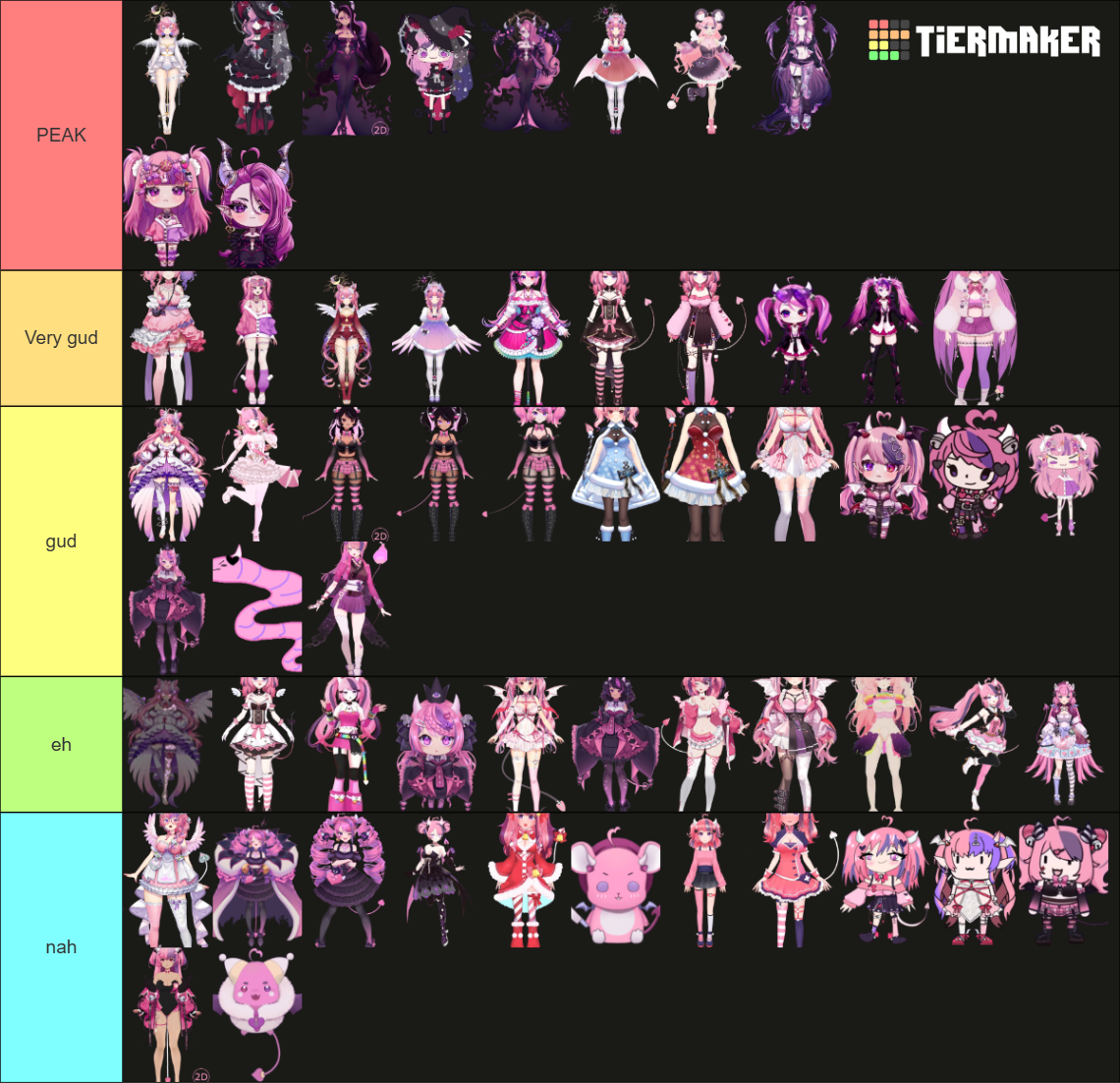 ironmouse models Tier List (Community Rankings) - TierMaker