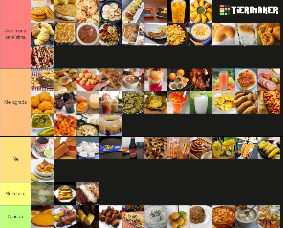Comida colombiana Tier List (Community Rankings) - TierMaker