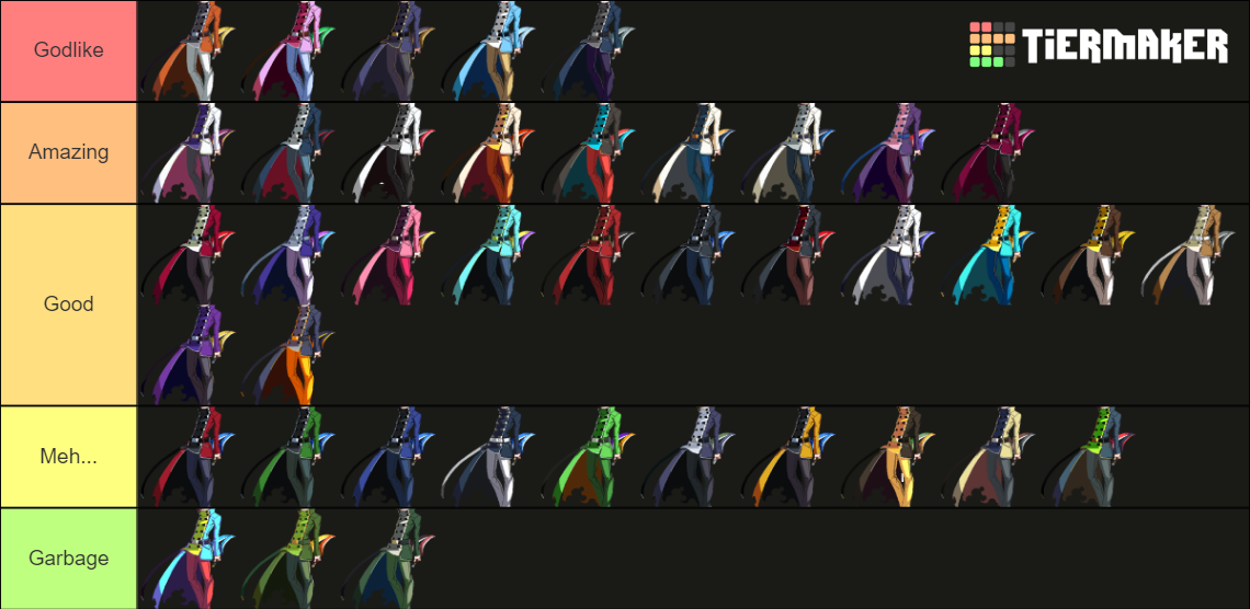 UNI2 Seth Colors Tier List (Community Rankings) - TierMaker