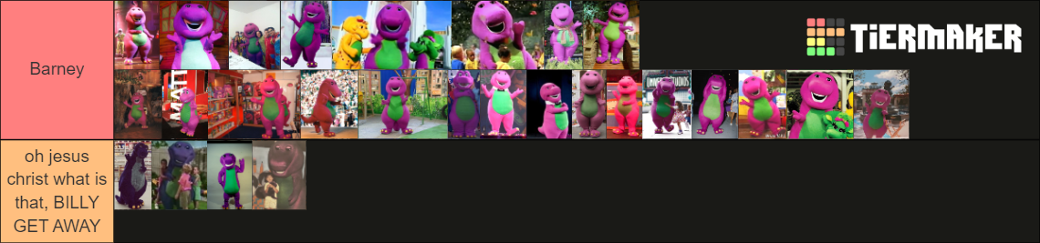 Barney suits Tier List (Community Rankings) - TierMaker