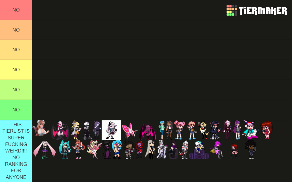 FNF girl Tier List (Community Rankings) - TierMaker