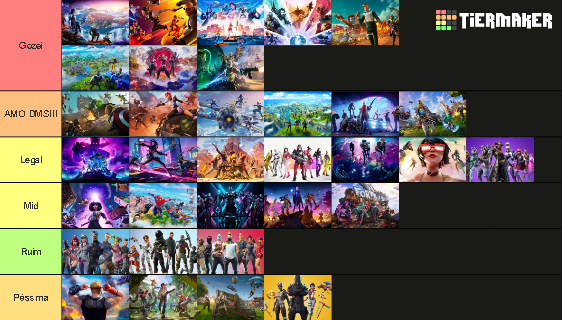 All 33 Fortnite Seasons (Chapter 6 Season 1) Tier List (Community Rankings) - TierMaker