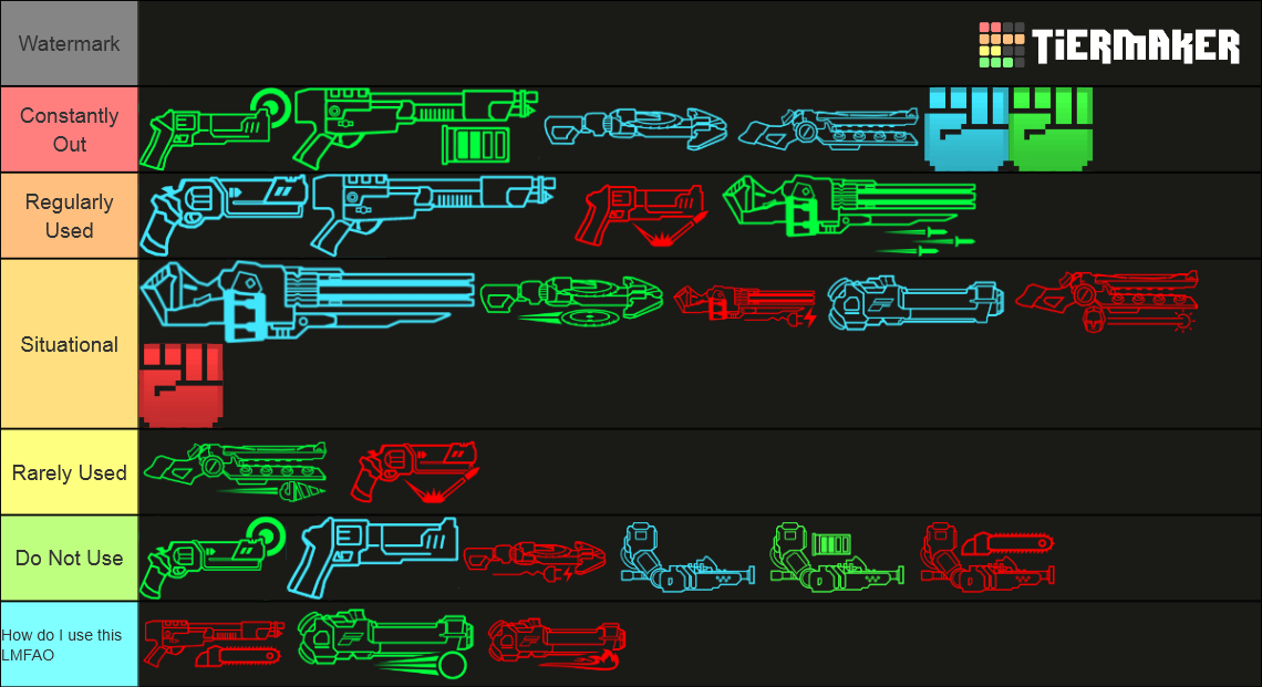 ULTRAKILL FULL WEAPONS TIER LIST Tier List (Community Rankings) - TierMaker