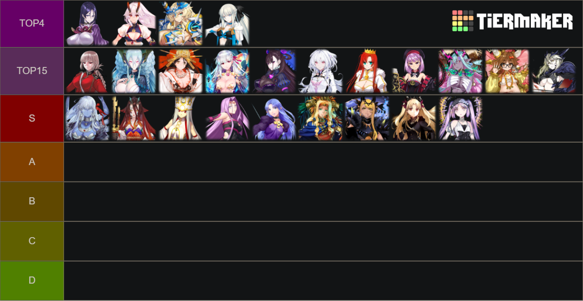 A lot of FATE/SERVANTS (6/26/24 Updated) [430+] Tier List (Community ...