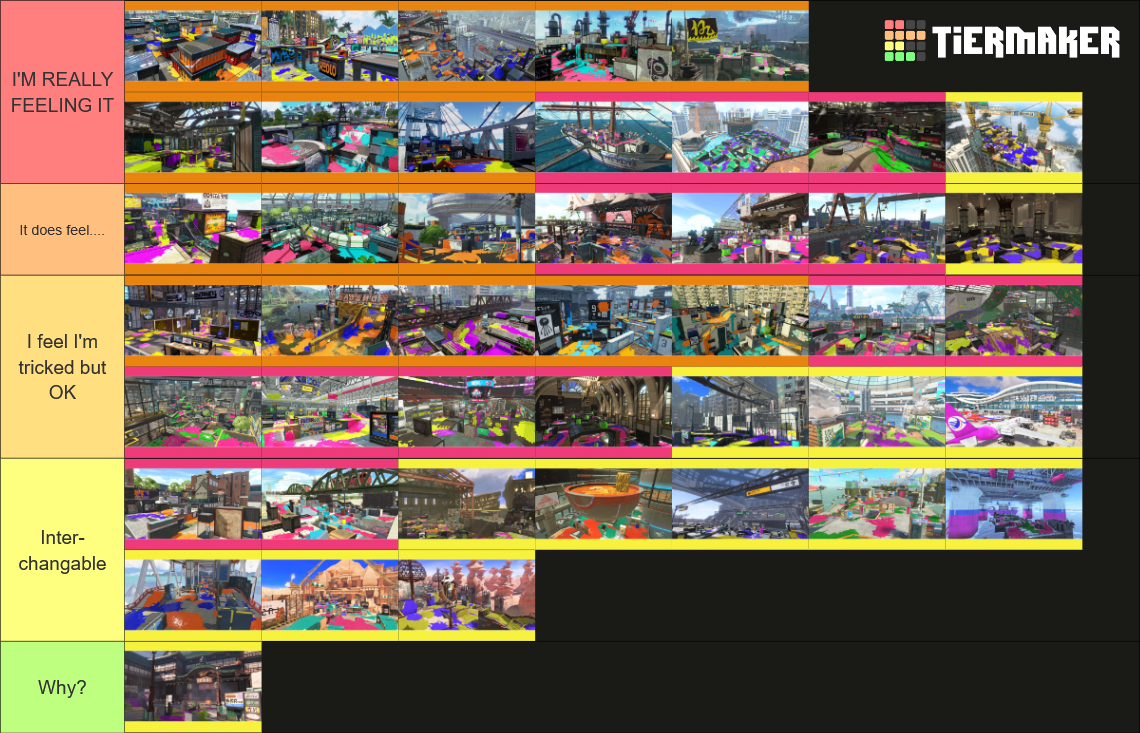 Splatoon 1-3 Stages Tier List (Community Rankings) - TierMaker
