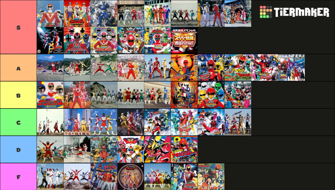 super sentai all op tier Tier List (Community Rankings) - TierMaker