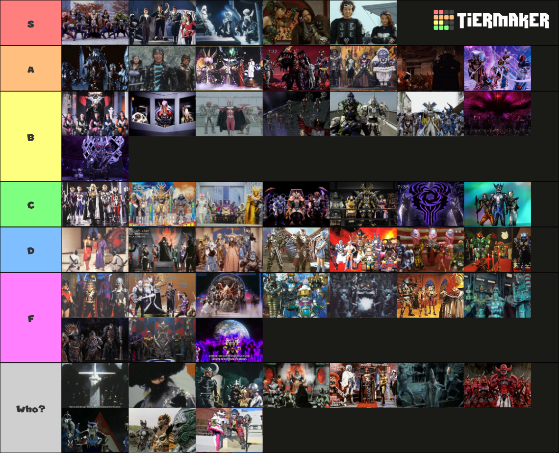 Super Sentai Villains (Goranger - Current) Tier List (Community ...