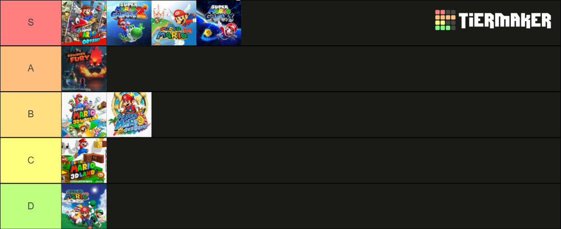 All 3D Mario Games Tier List (Community Rankings) - TierMaker