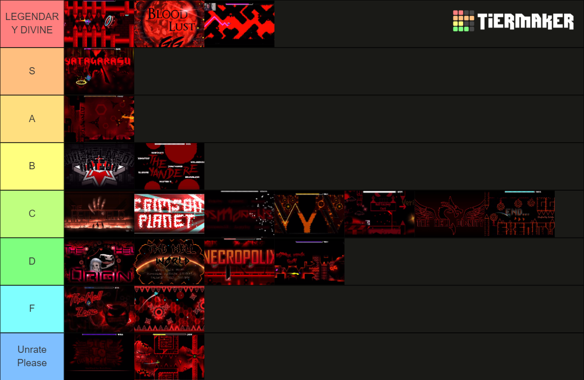 Geometry Dash Red Extreme Demons Tier List (Community Rankings) - TierMaker