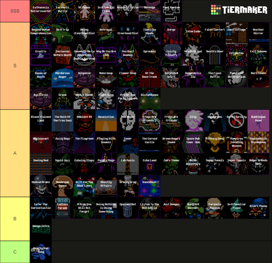 Everhood Complete Soundtrack Tier List (Community Rankings) - TierMaker
