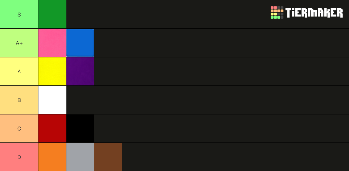 Colors Tier List (Community Rankings) - TierMaker