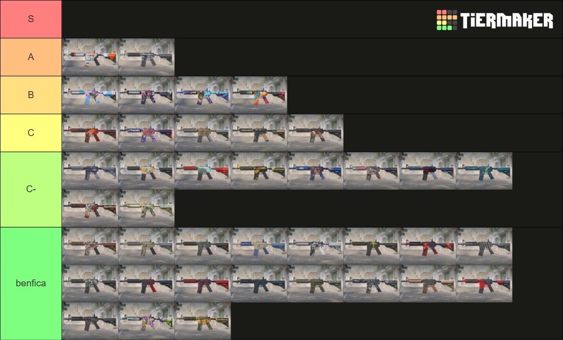Counter-Strike 2 (CS2): All M4A4 Skins (Feb 2024) Tier List (Community Rankings) - TierMaker