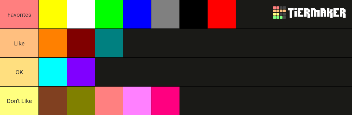 Extended Color Wheel Colors Tier List (Community Rankings) - TierMaker