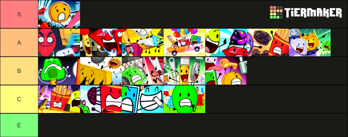 All BFDI episodes (as of BFDIA 14) Tier List (Community Rankings) - TierMaker