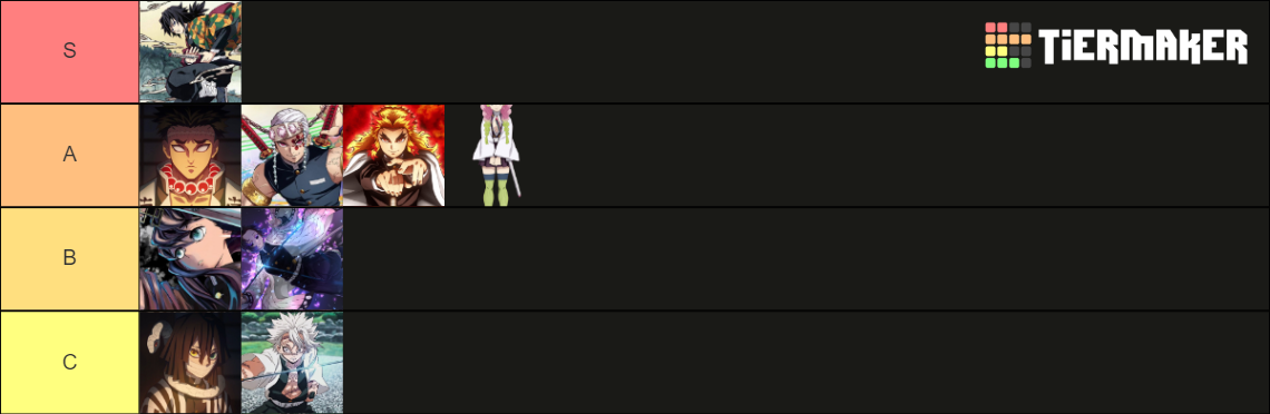 Demon slayer Hashira ranking Tier List (Community Rankings) - TierMaker