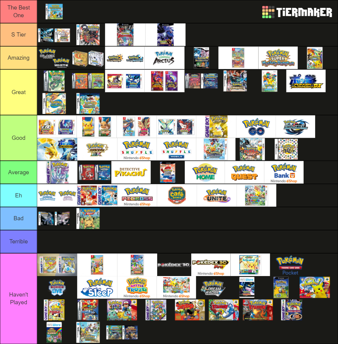 All Pokemon Games (June 2024) Tier List (Community Rankings) - TierMaker