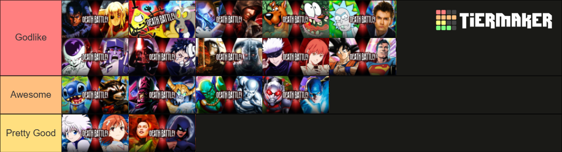 DEATH BATTLE! Season 10 Ranking Tier List (Community Rankings) - TierMaker