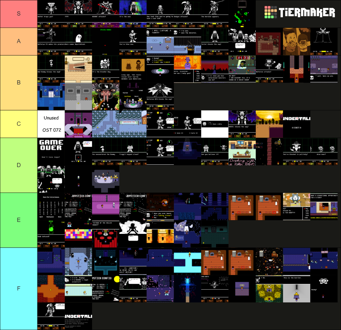 Undertale Soundtrack Tier List (Community Rankings) - TierMaker