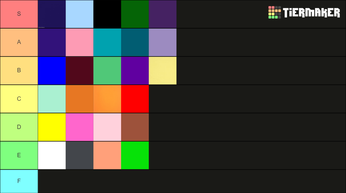 Colors Tier List (Community Rankings) - TierMaker