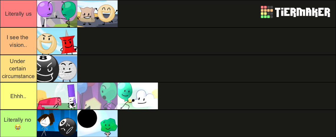 A Lot Of BFDI Ships Tier List (Community Rankings) - TierMaker