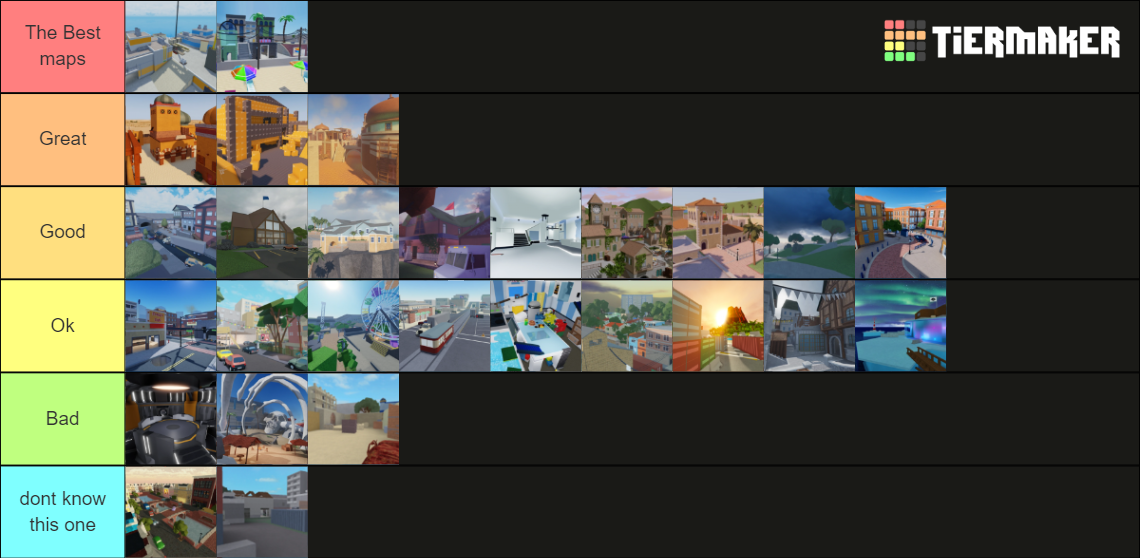 Roblox Arsenal Maps Tier List (Community Rankings) - TierMaker