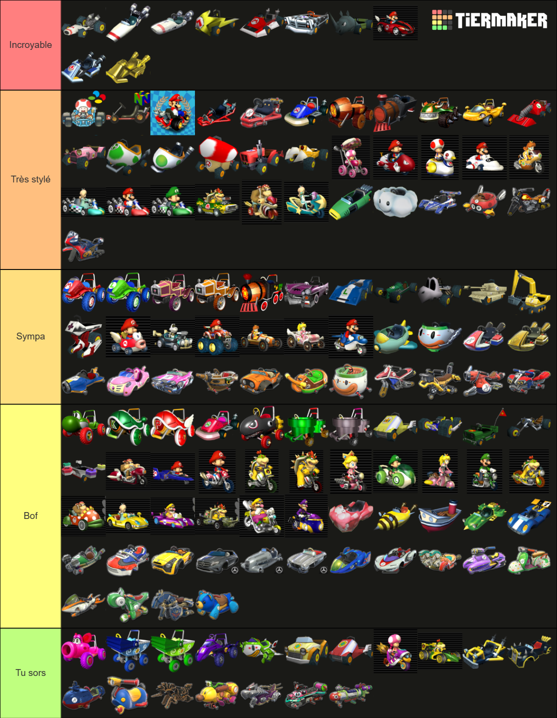 Ultimate Mario Kart Vehicles (Super - Tour) Tier List (Community ...