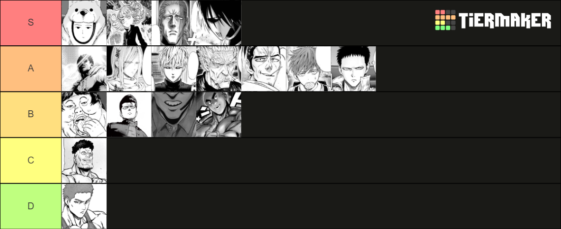 S class One Punch Man Tier List (Community Rankings) - TierMaker