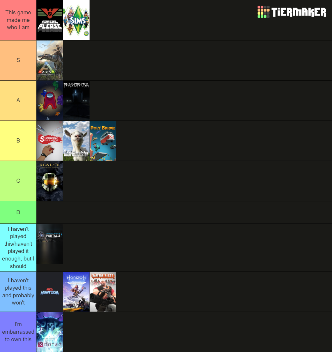 Steam Games Tier List (Community Rankings) - TierMaker